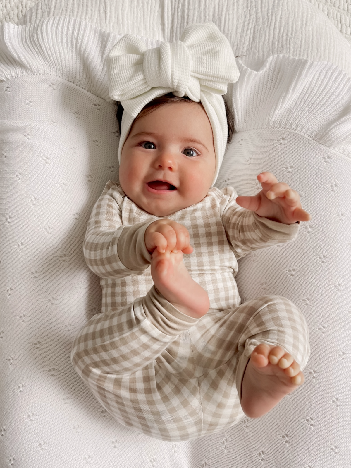 Everyday Baby Set, Tan Gingham – VIVA Boutique